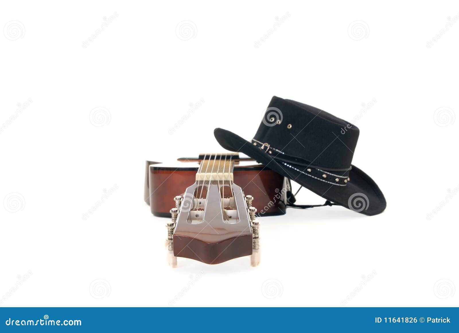 Country & Western Guitar Hat Stock Photo - Image of singer, background ...