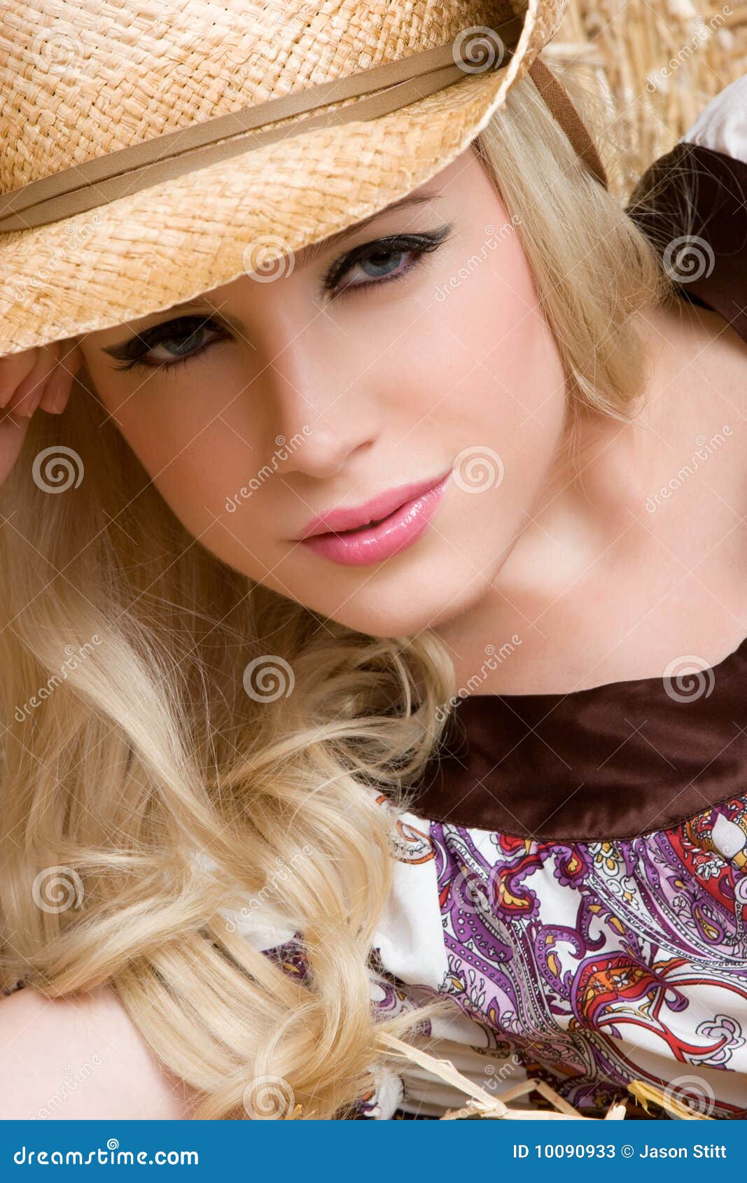 Country Woman stock image. Image of blond, happy, beautiful - 10090933