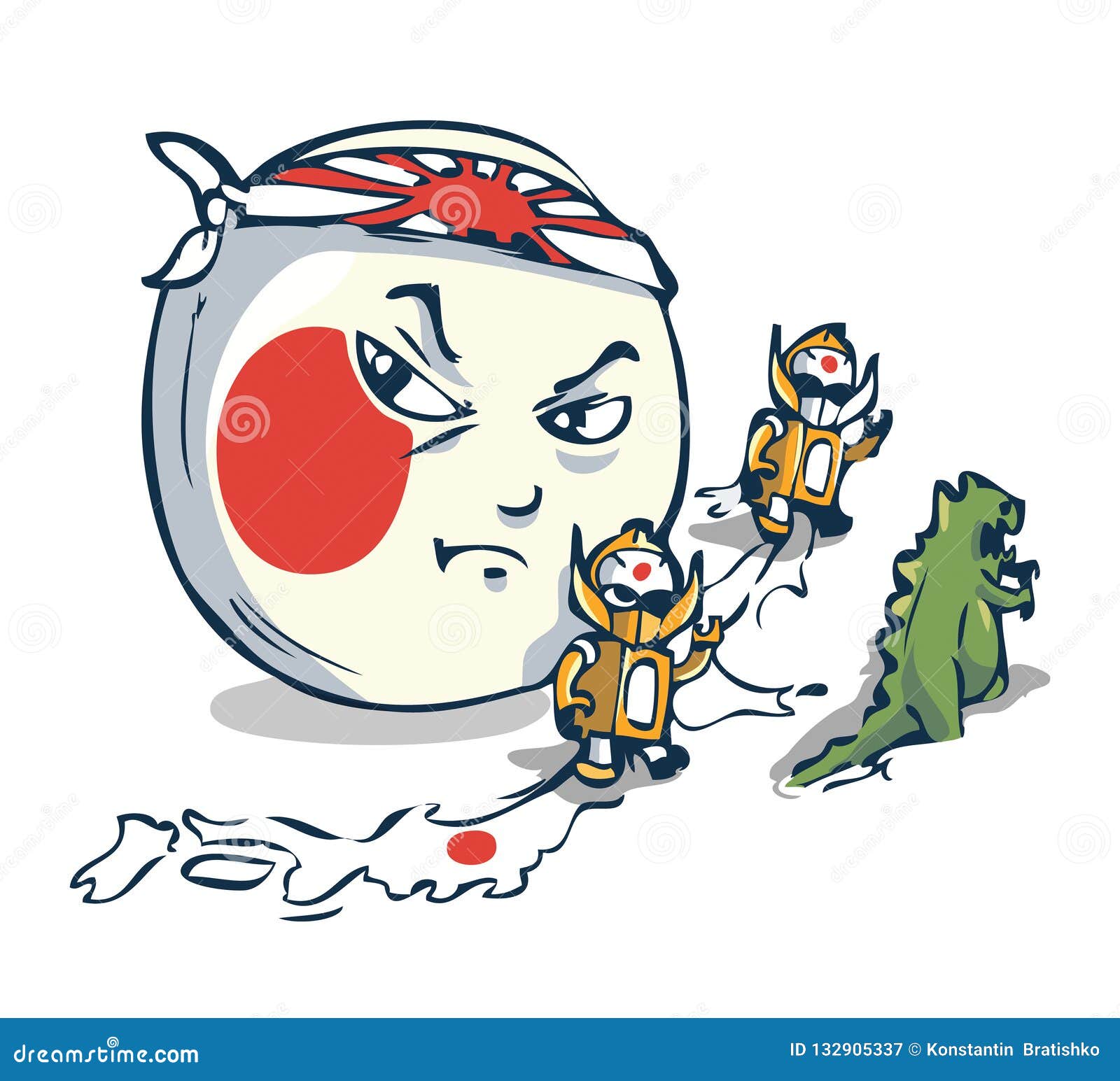 Countryballs Het Leger Van Japan Stock Illustratie - Illustration of ...