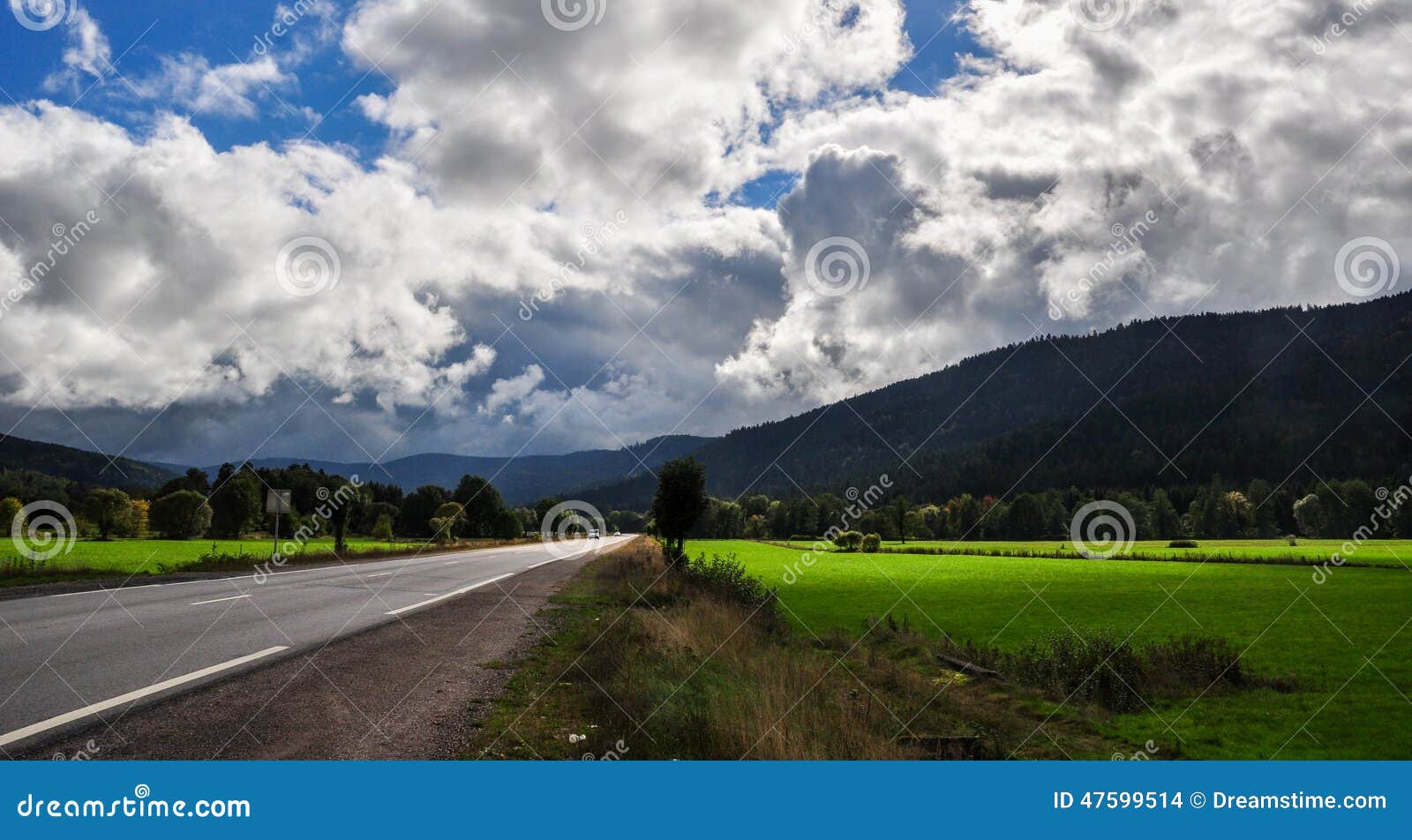 Countryside stock photo. Image of clouds, blue, green - 47599514