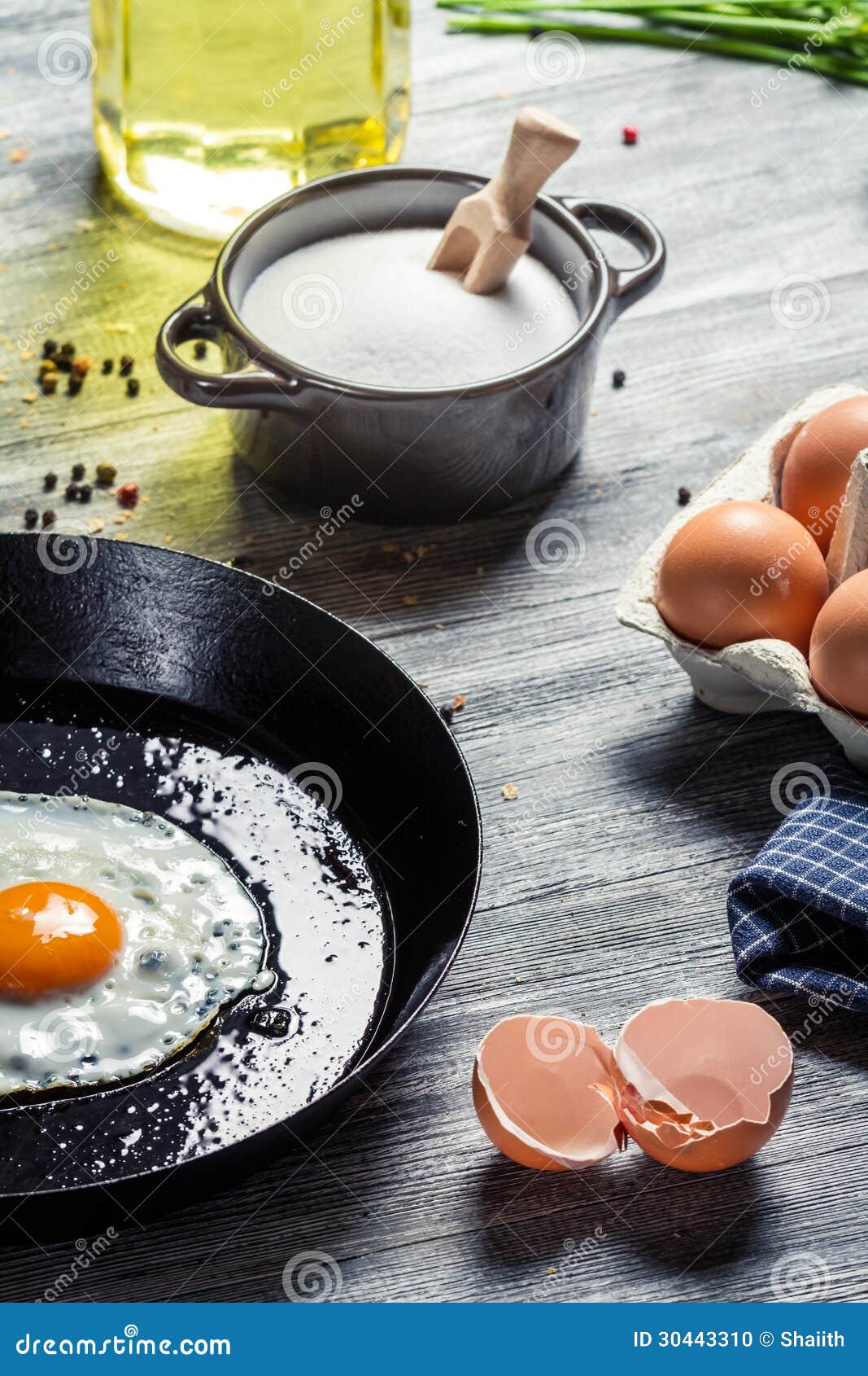 Countryside Breakfast with Fresh Eggs Stock Photo - Image of eggs ...