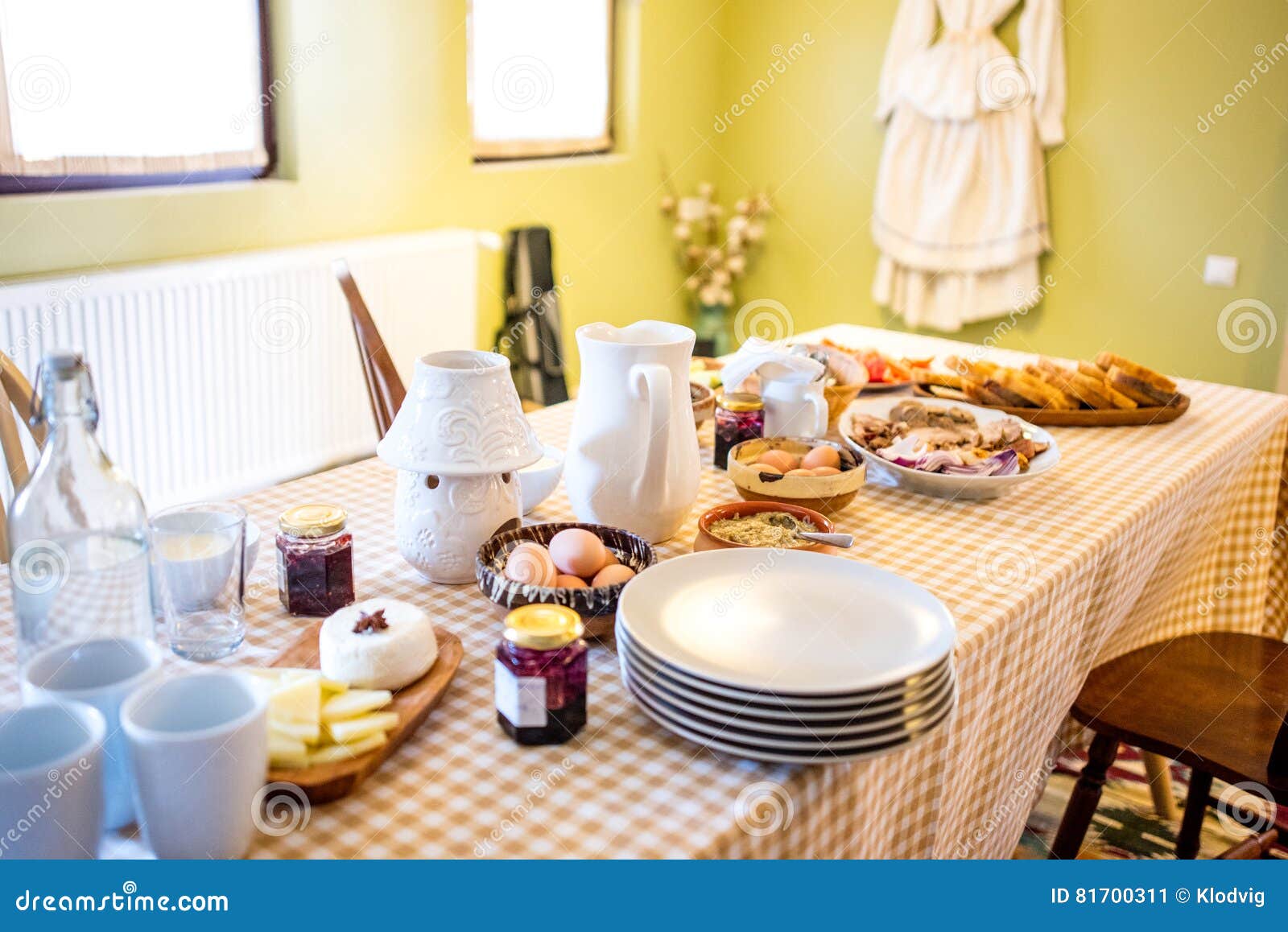 Countryside breakfast stock image. Image of table, milk - 81700311