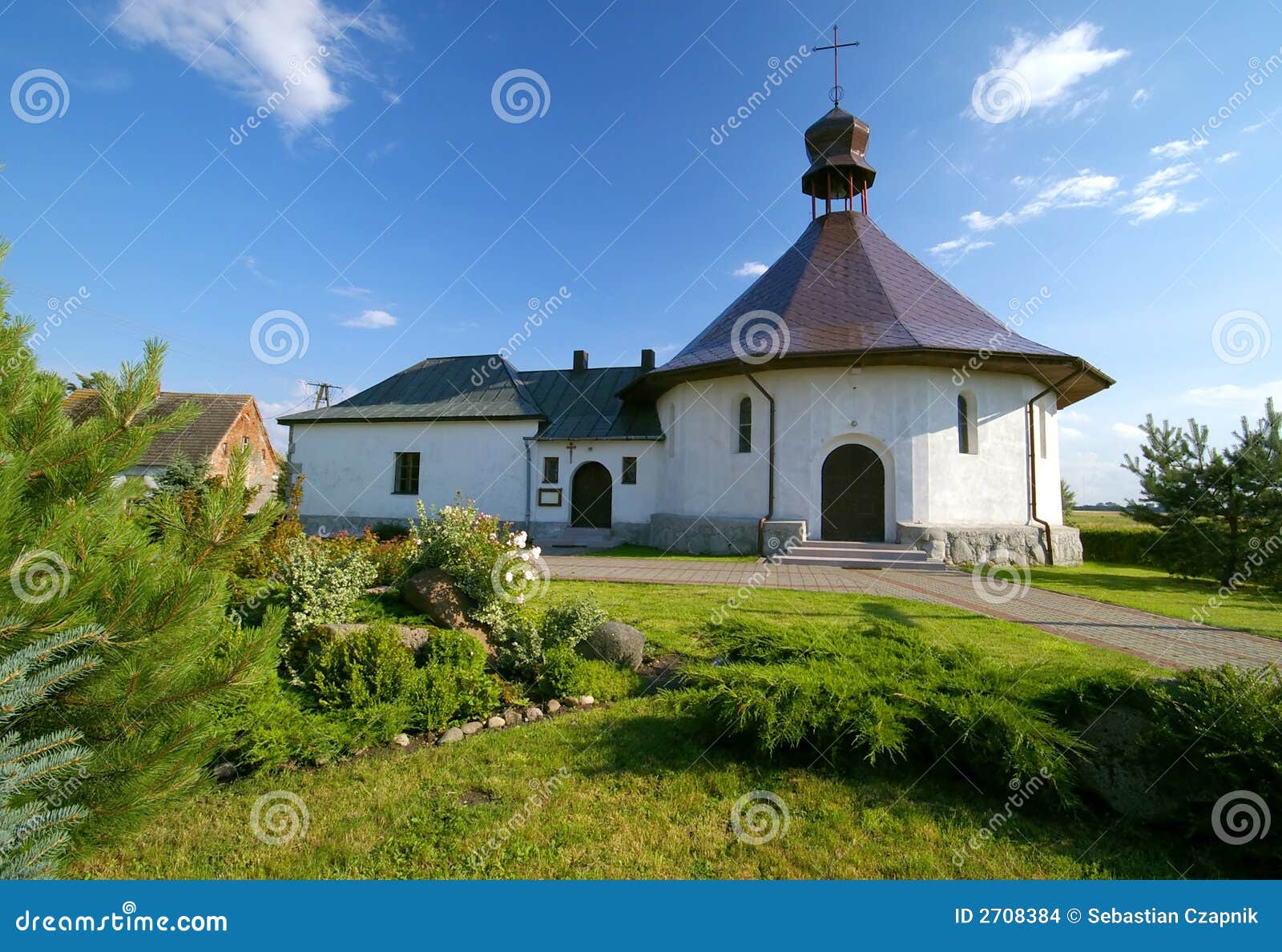 Countryside chapel stock photo. Image of entrance, hall - 2708384