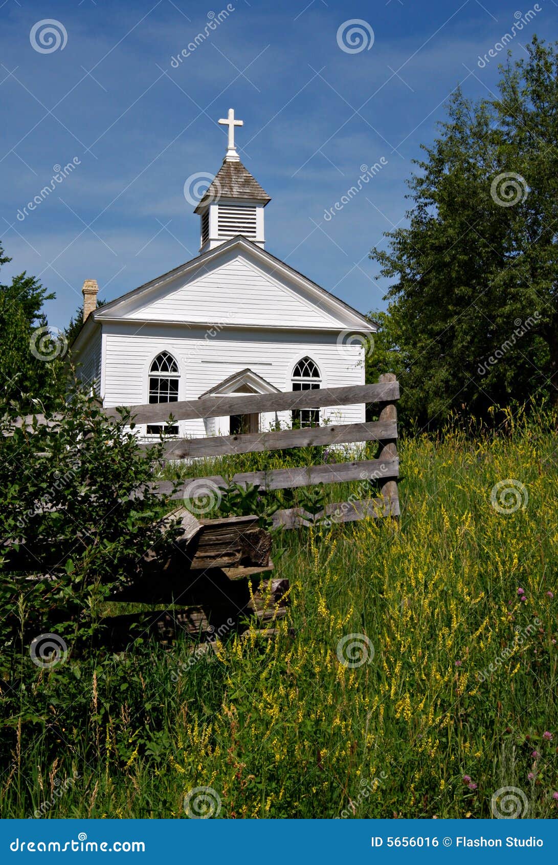 Countryside Church Building Stock Photo - Image of historic, flowers ...