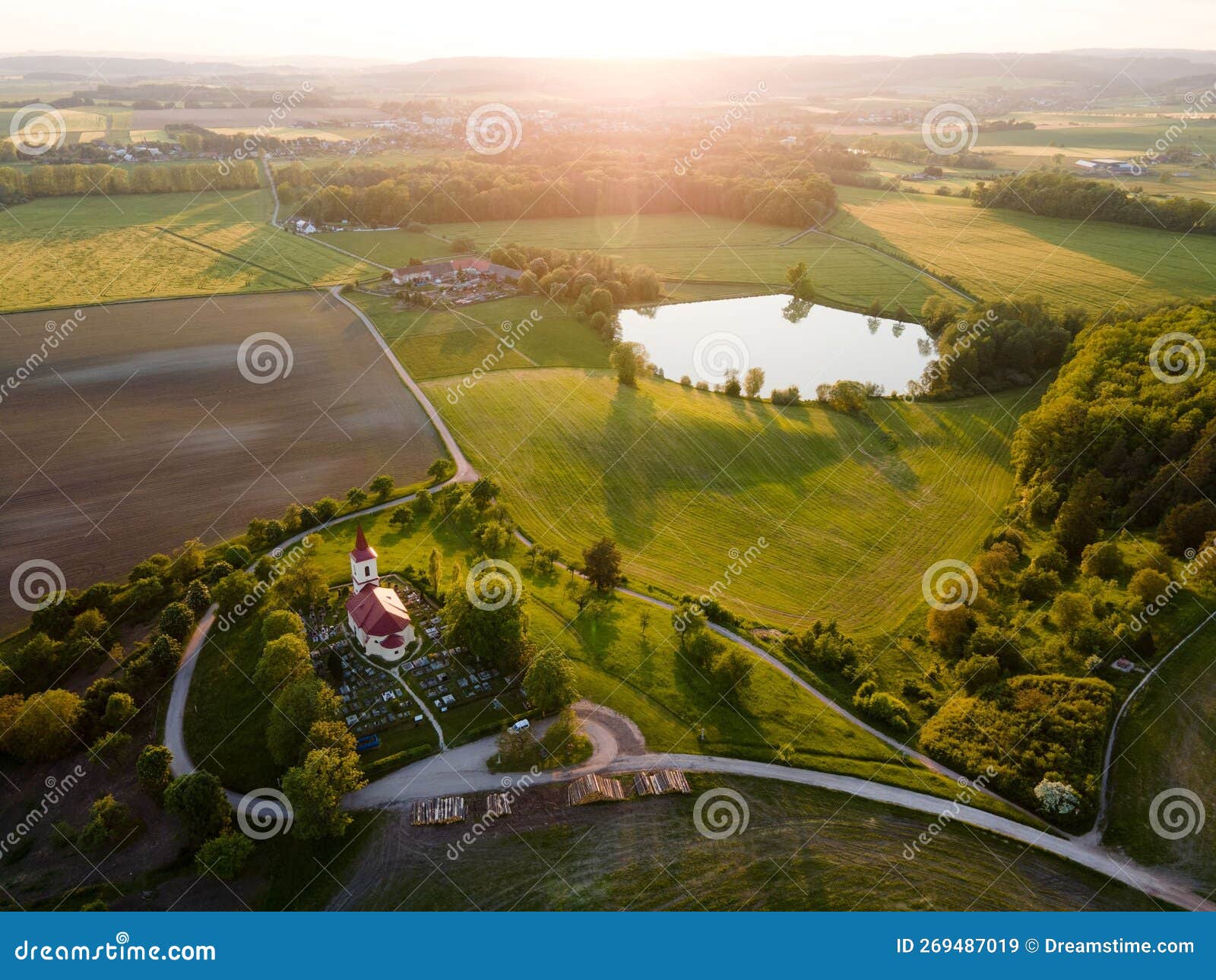 Countryside Church in Summer Stock Image - Image of travel ...