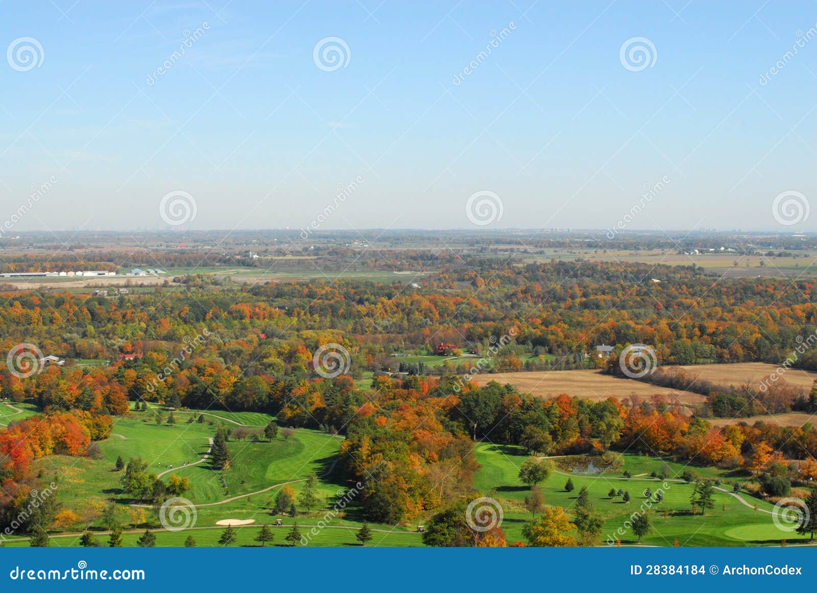 Countryside in fall colors stock photo. Image of meadow - 28384184