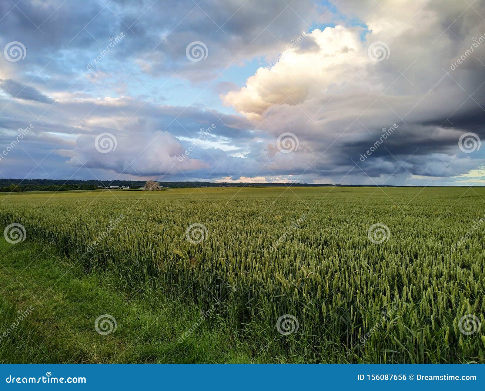Countryside stock photo. Image of grass, sunset, fields - 156087656