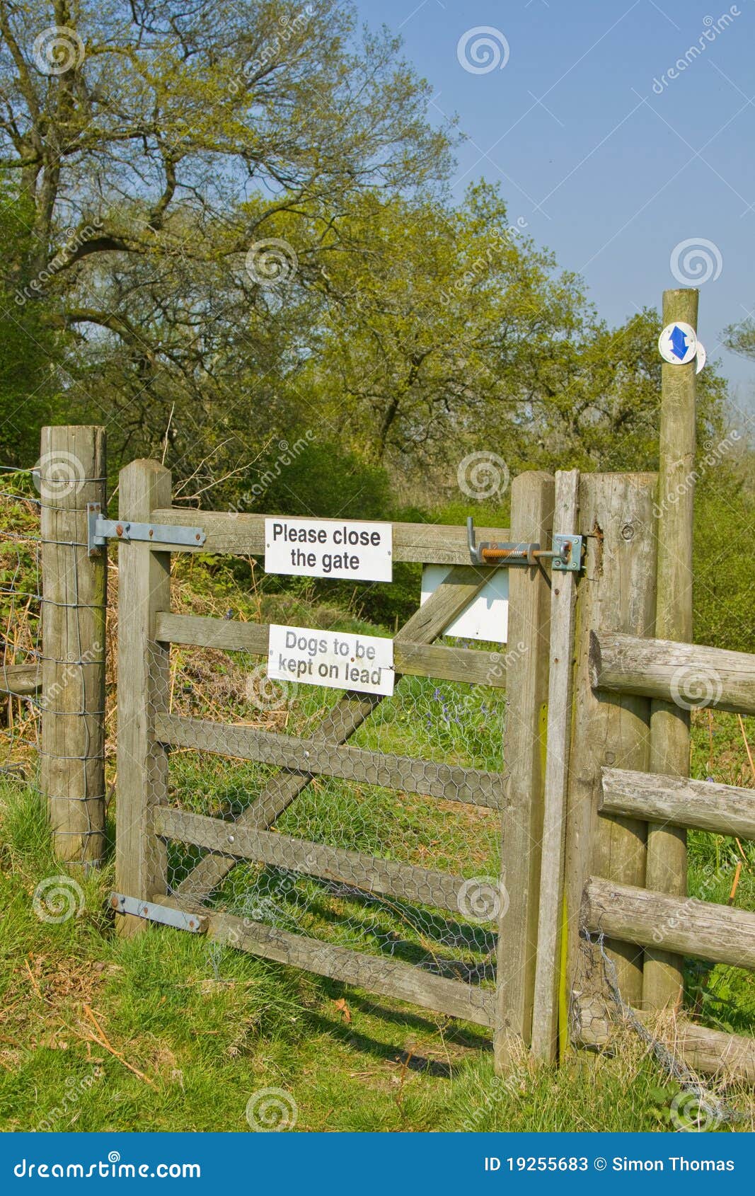 Countryside Gate stock image. Image of lock, close, closed - 19255683