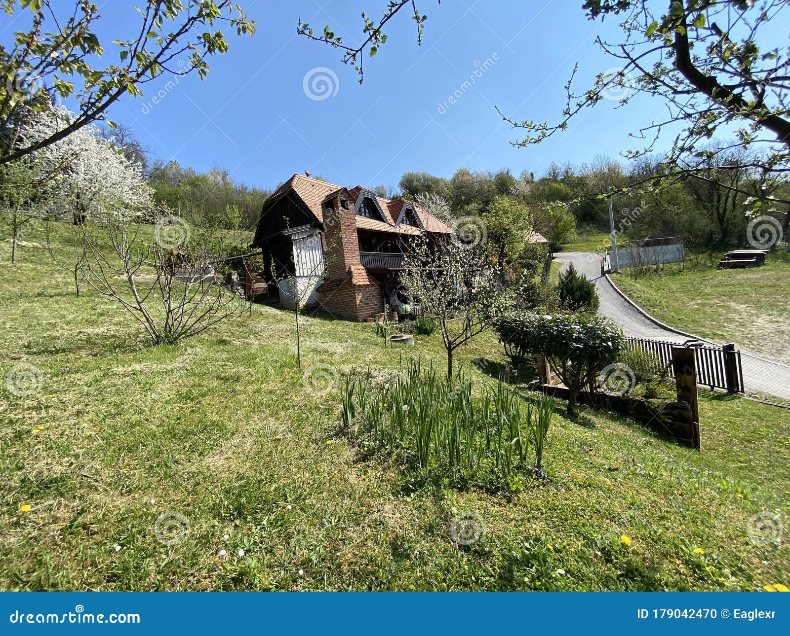 Countryside House stock photo. Image of scenery, outdoors - 179042470