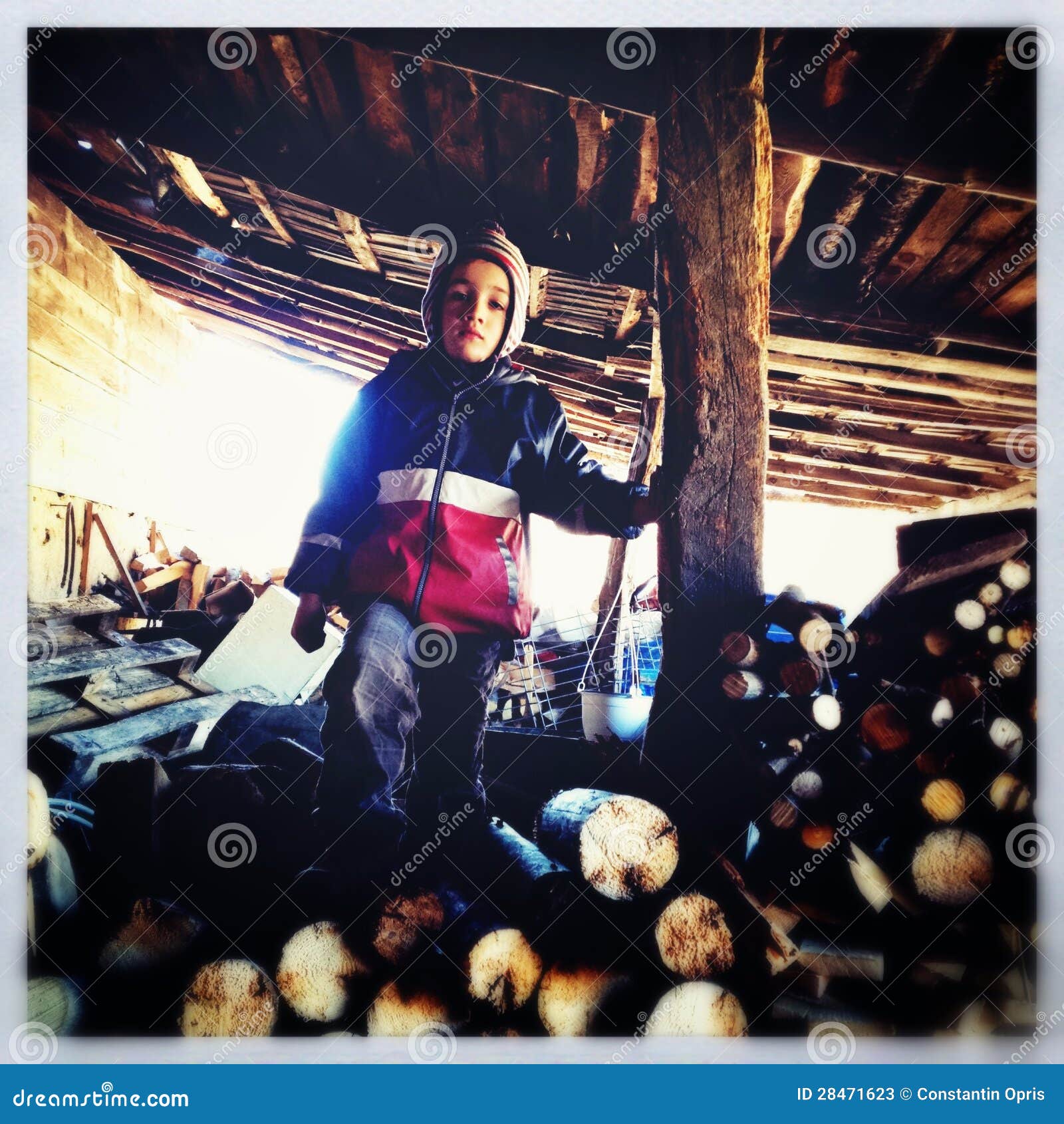 Countryside kid stock image. Image of junkyard, instagram - 28471623