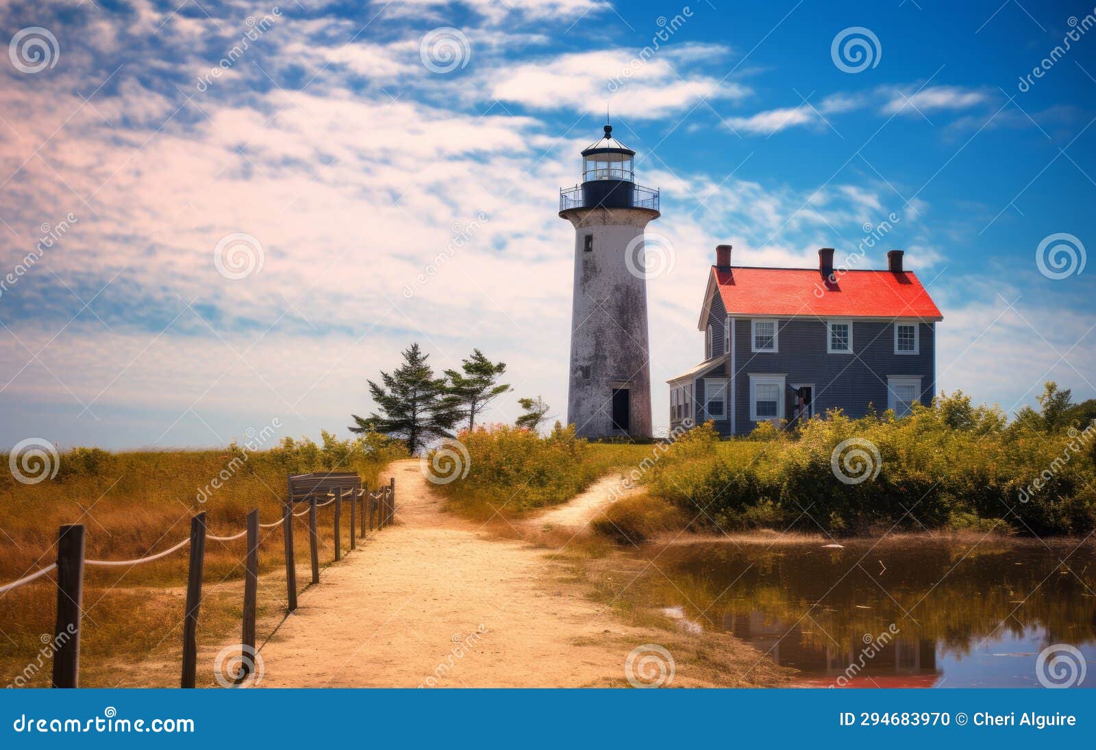 A countryside lighthouse stock illustration. Illustration of rocks ...