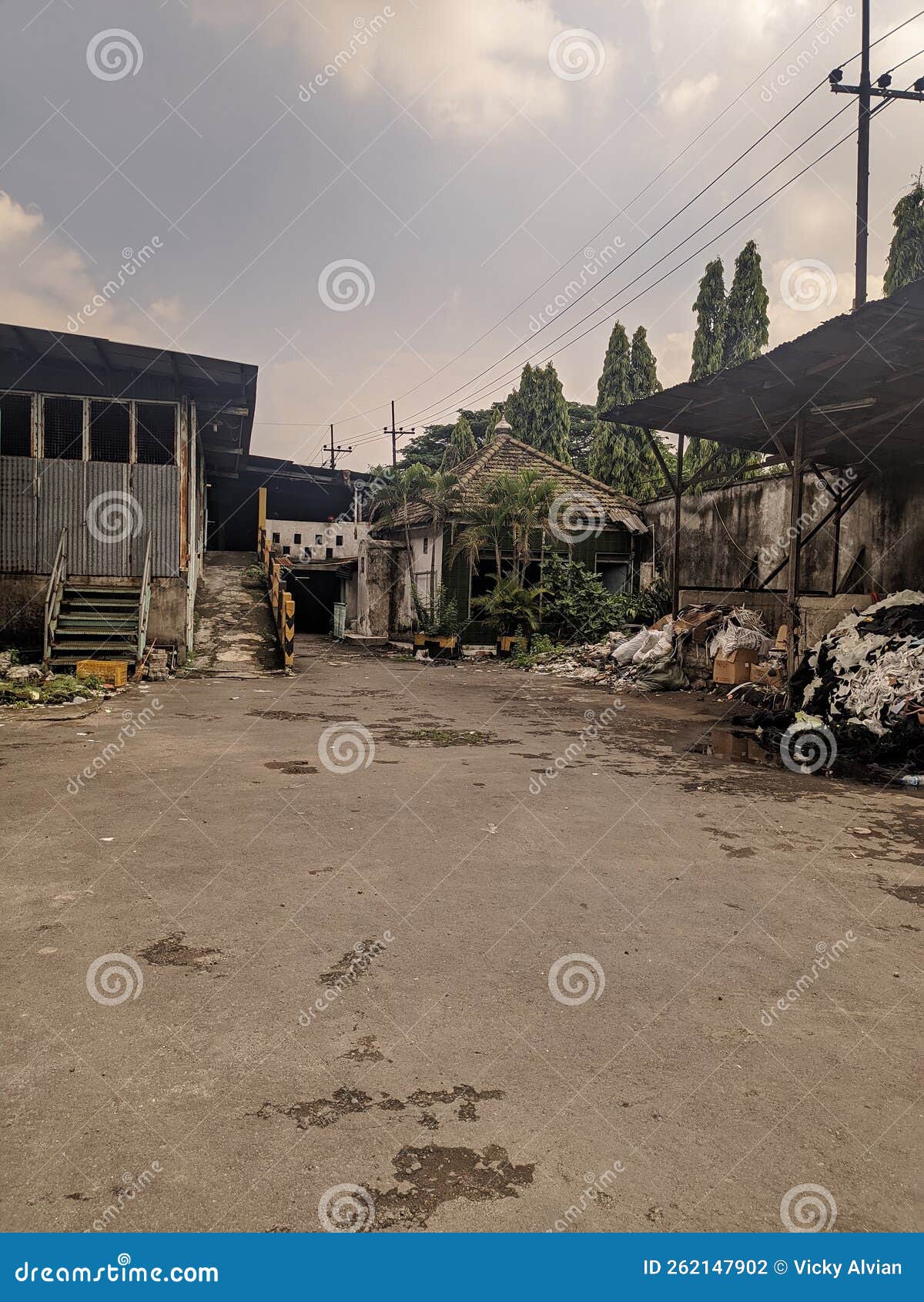 Countryside Old Industrial Trash Place Stock Photo - Image of tower ...