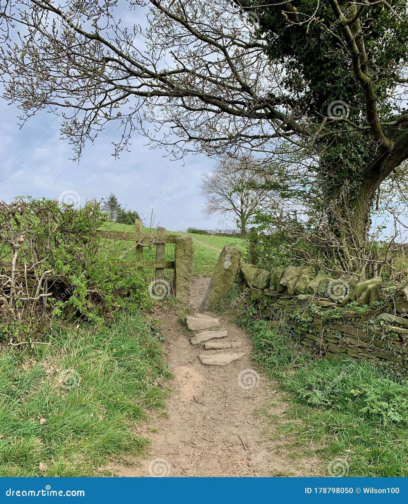 Countryside Path with Stile Stock Photo - Image of travel, walk: 178798050
