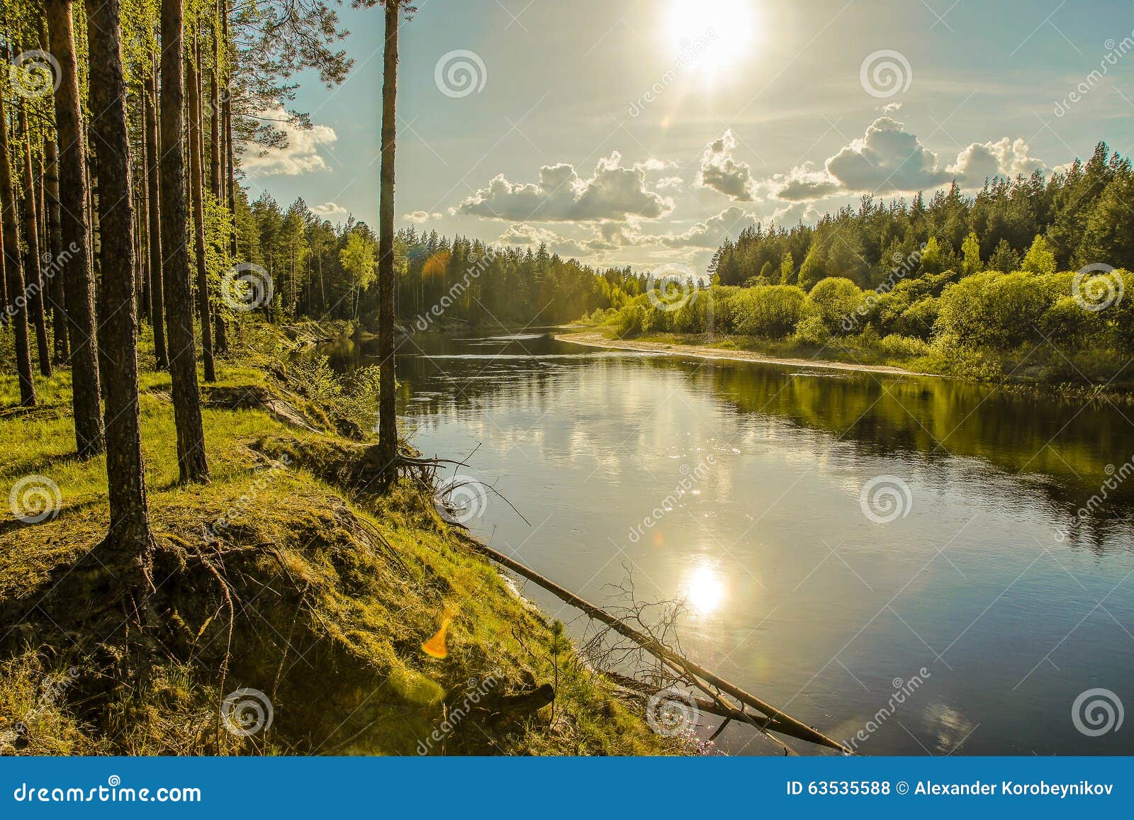 Countryside river stock photo. Image of grass, stream - 63535588