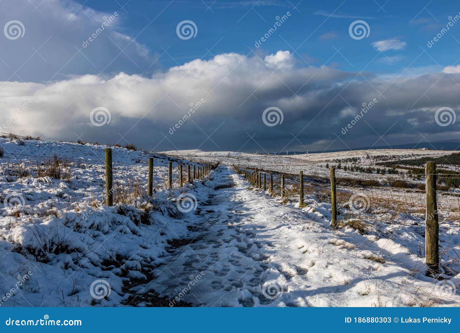 Countryside Road during Sunset Fully Covered by Clouds Stock Image ...