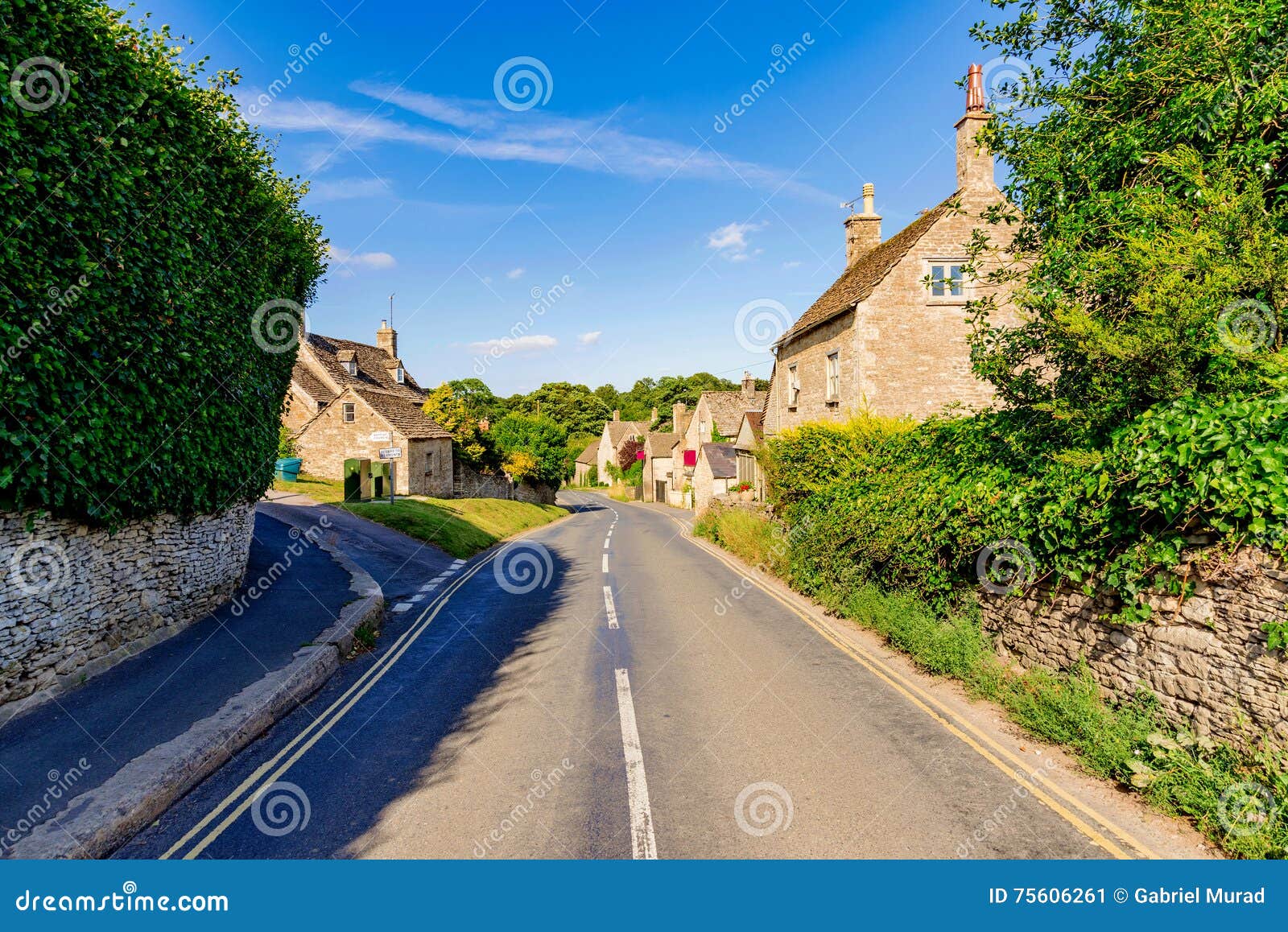 Countryside road stock image. Image of cotswold, area - 75606261