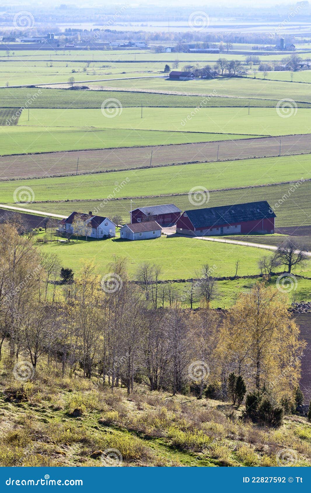 Countryside Spring Landscapes Stock Photo - Image of horizons, land ...