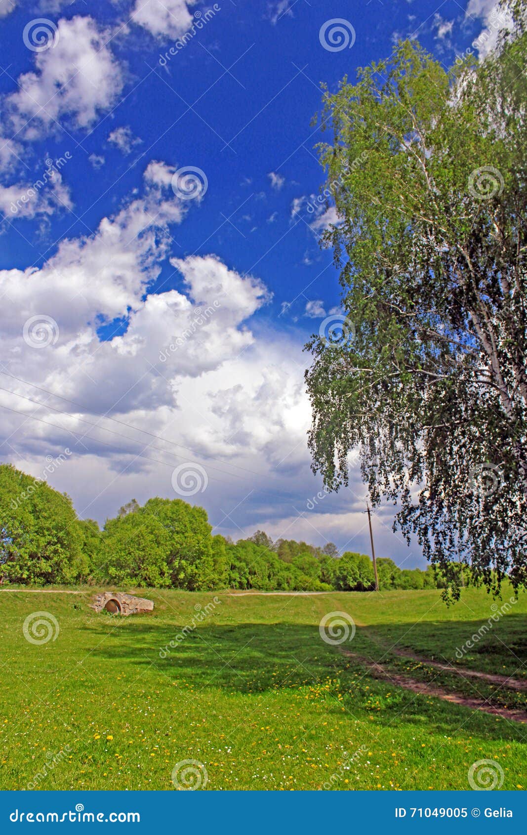 Countryside in the Spring, Ukraine Stock Image - Image of dark ...