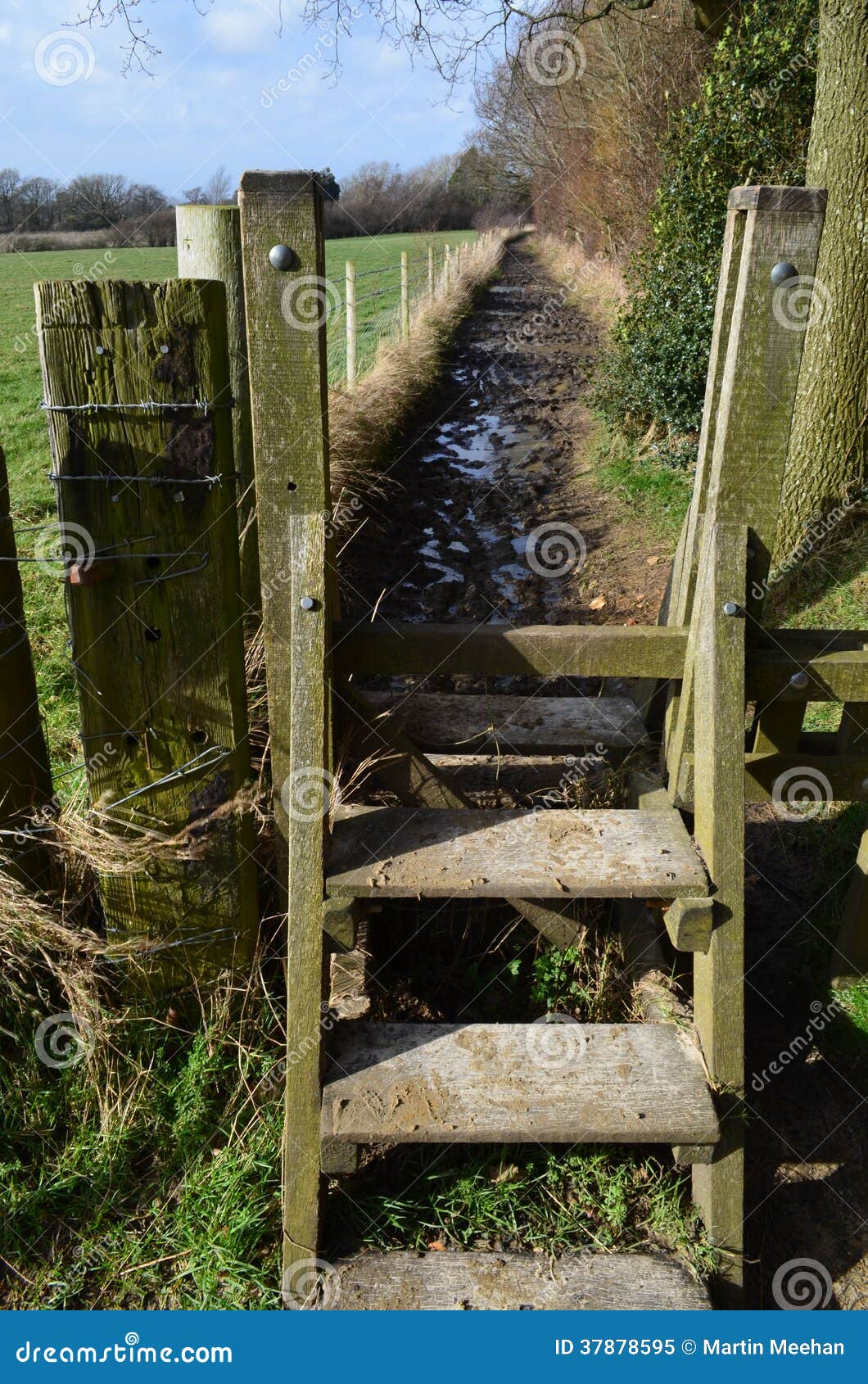 Countryside stile stock image. Image of wooden, stile - 37878595