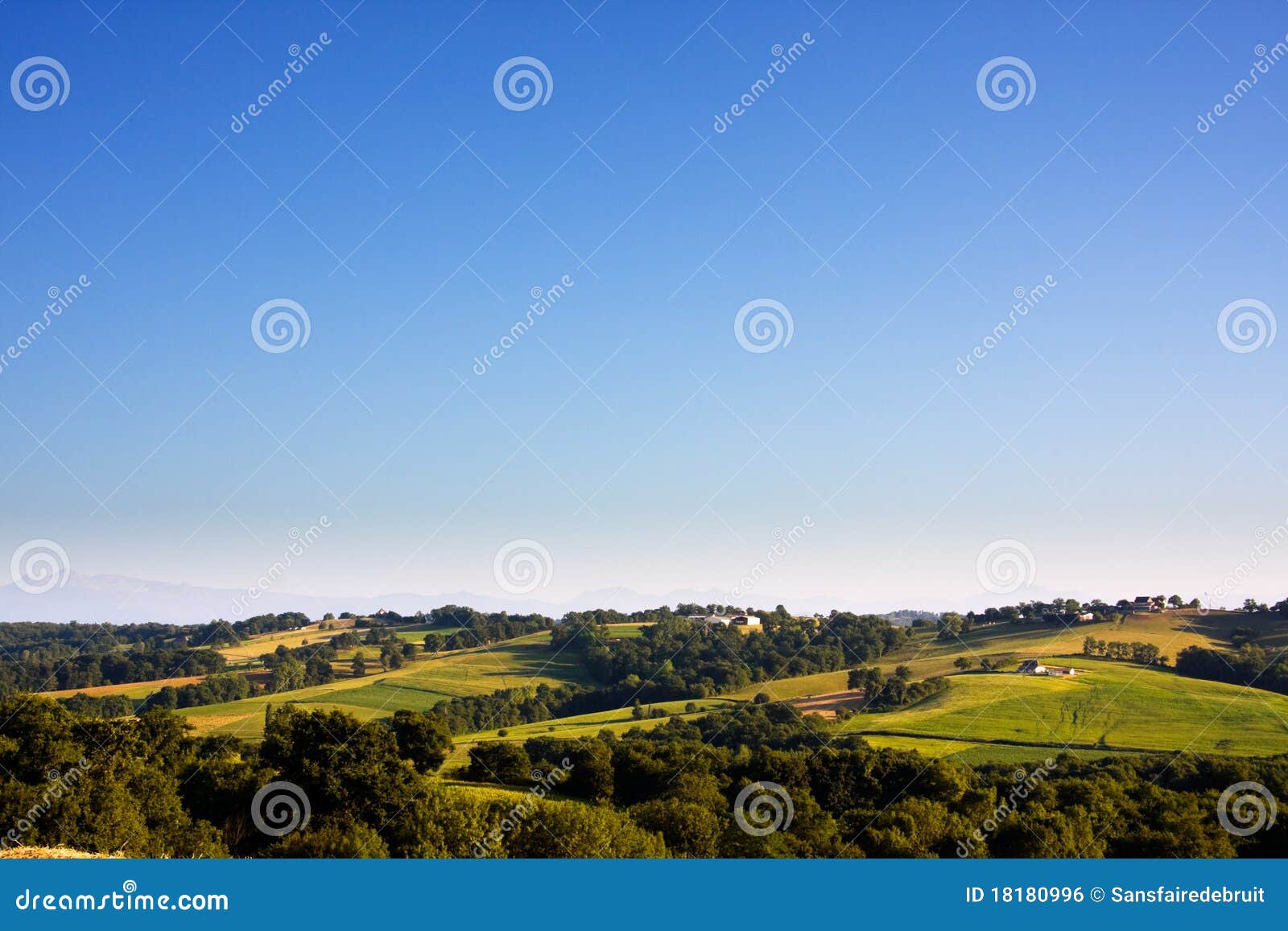 Countryside in summer stock photo. Image of country, bocage - 18180996