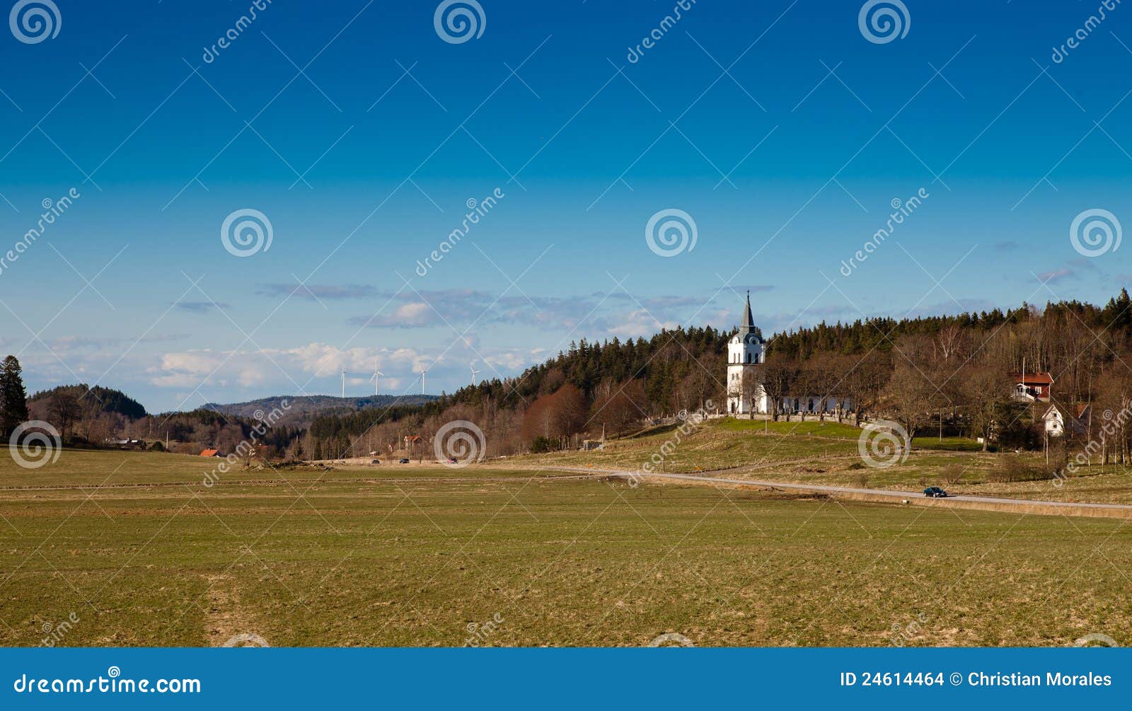 Countryside in sweden stock photo. Image of clouds, birds - 24614464