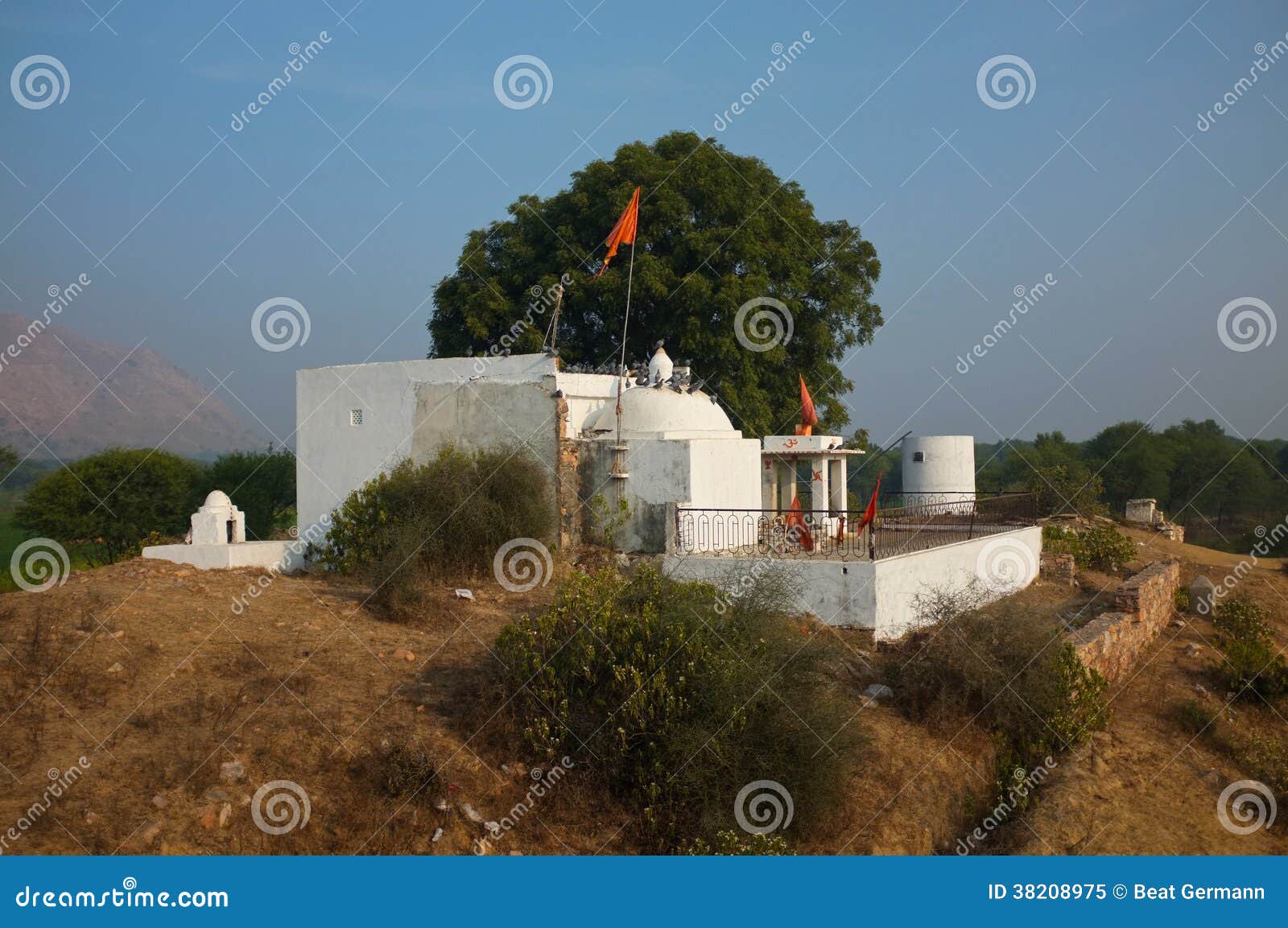 Countryside Temple, Rajasthan, India Stock Image - Image of india ...