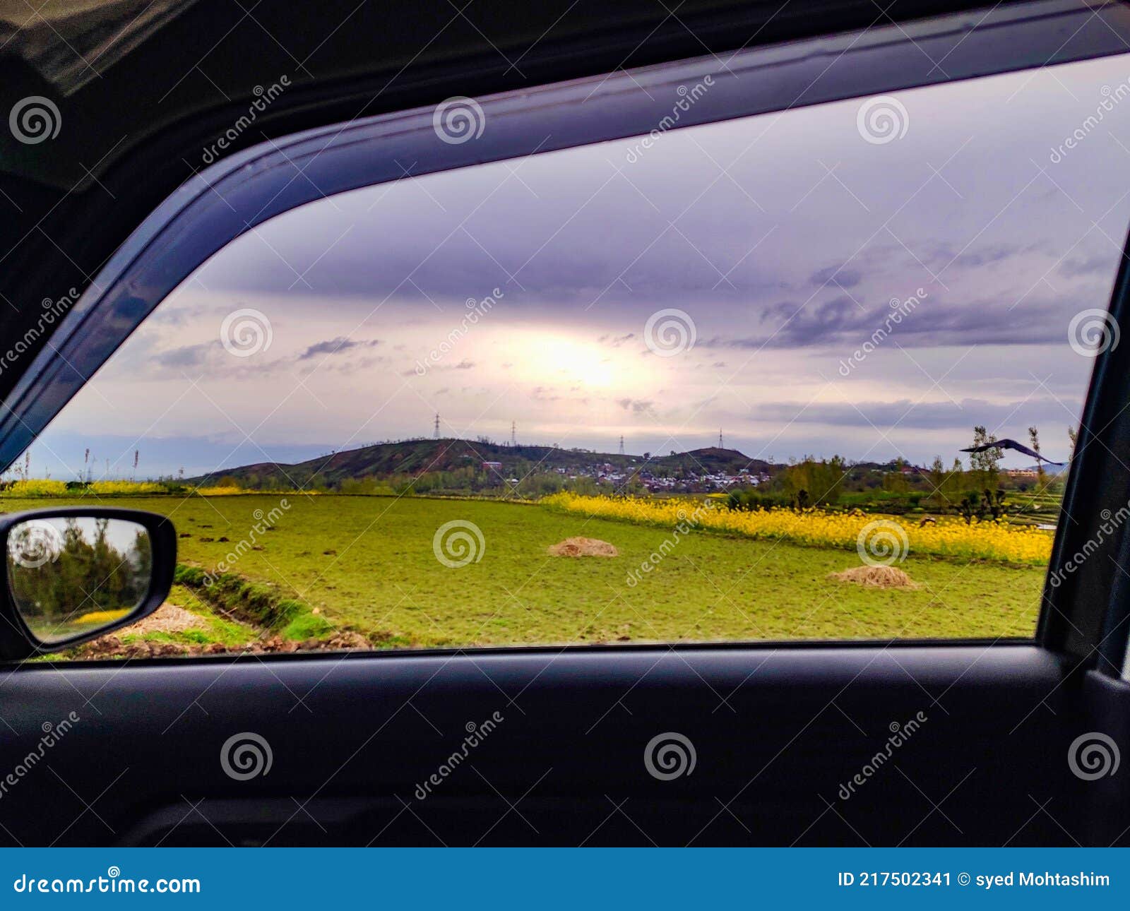 Countryside View through Car Window Stock Image - Image of outdoors ...