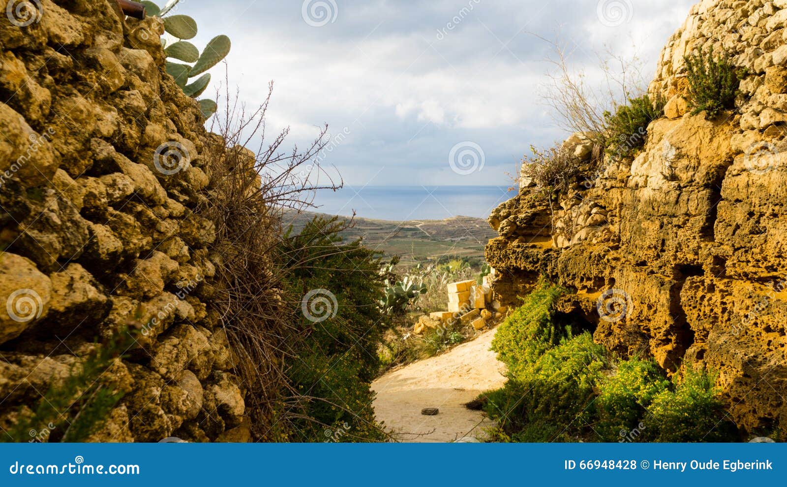 Rural Gozo Island As Seen From Above. Aerial View Of Malta. The Dome Of ...
