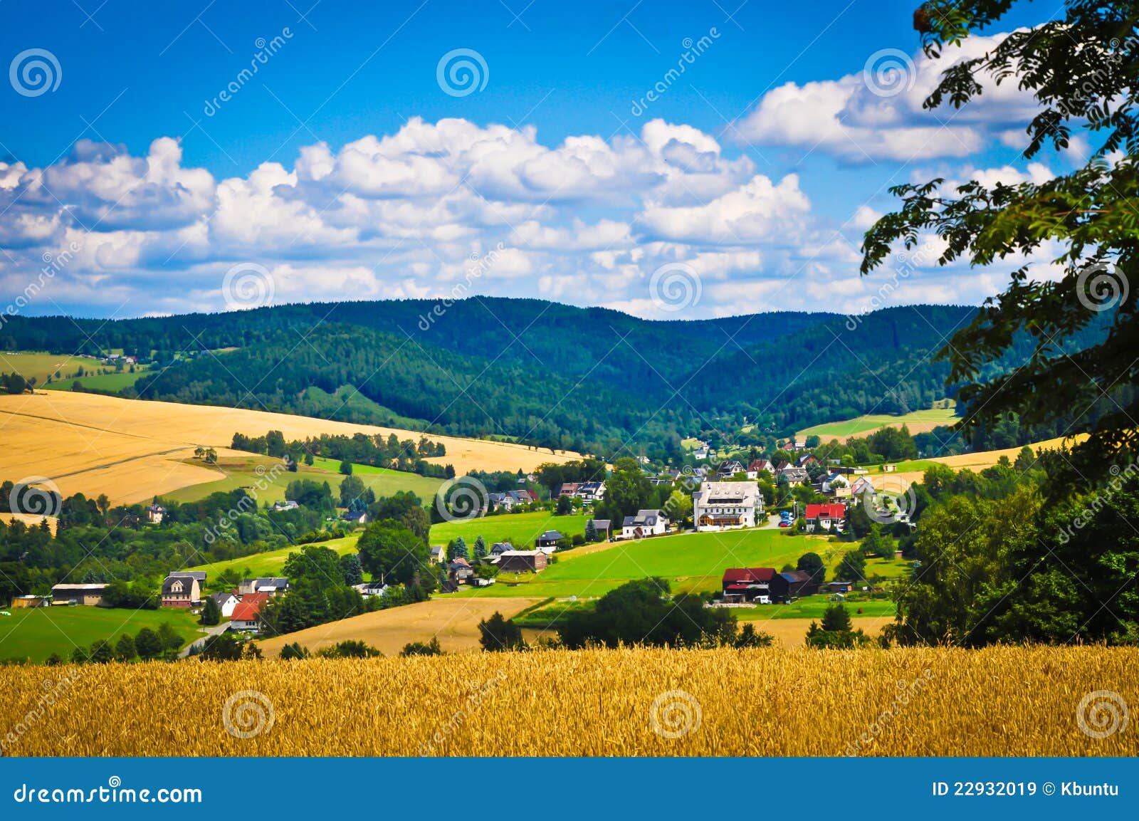 Countryside village stock image. Image of forest, scenic - 22932019