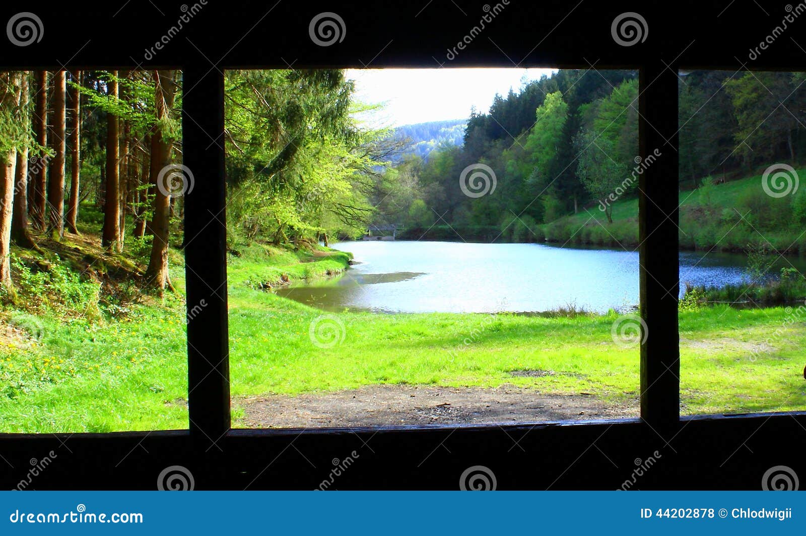Countryside through a Window Stock Photo - Image of dreamy, mountain ...