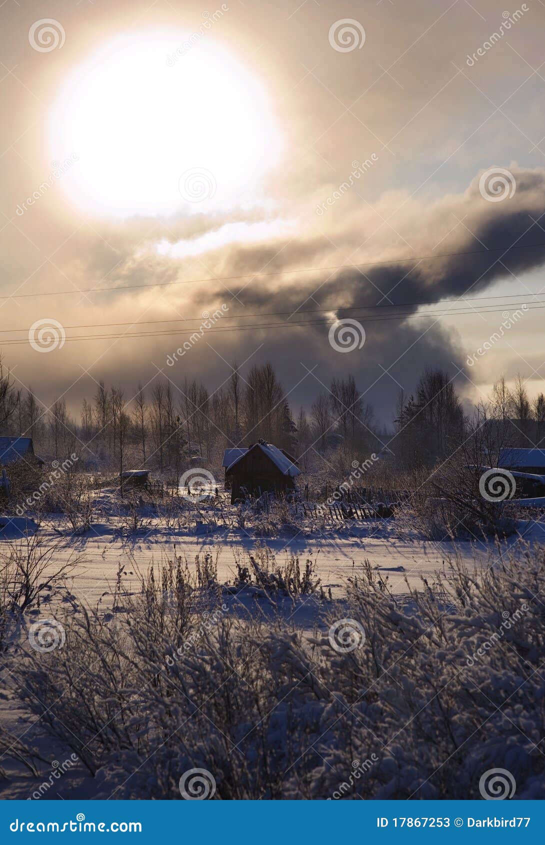 Countryside in winter editorial stock photo. Image of season - 17867253