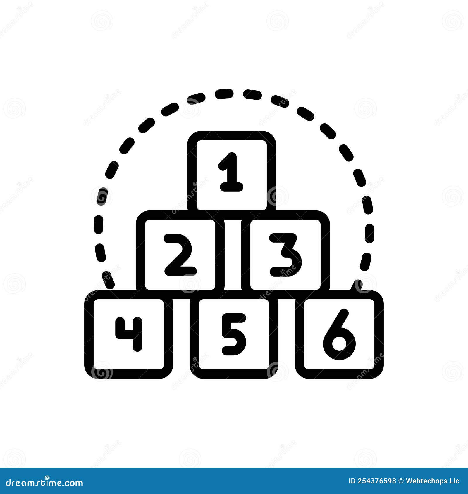 Black Line Icon for Counts, Letter and Total Stock Illustration ...