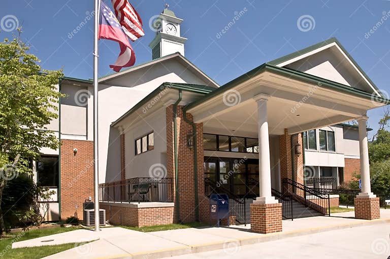 County Courthouse Office Building Stock Image - Image of front, drive ...