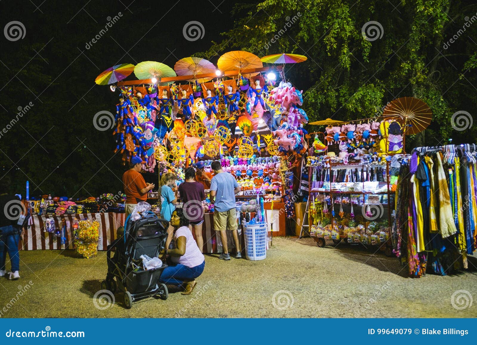 County Fair at Night, Games on the Midway Editorial Stock Image - Image ...