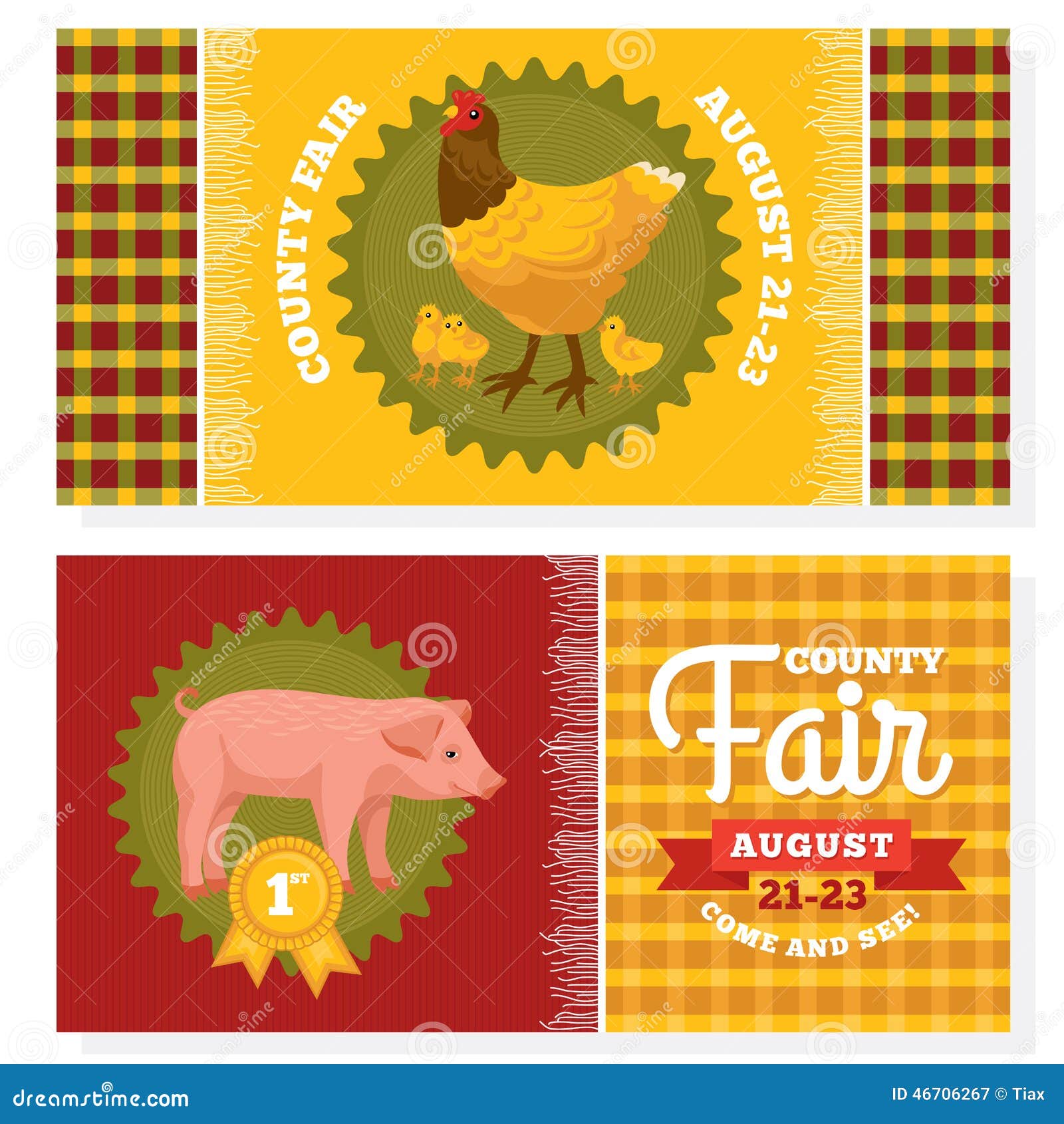 County Fair Vintage Banners Vector Illustration | CartoonDealer.com ...