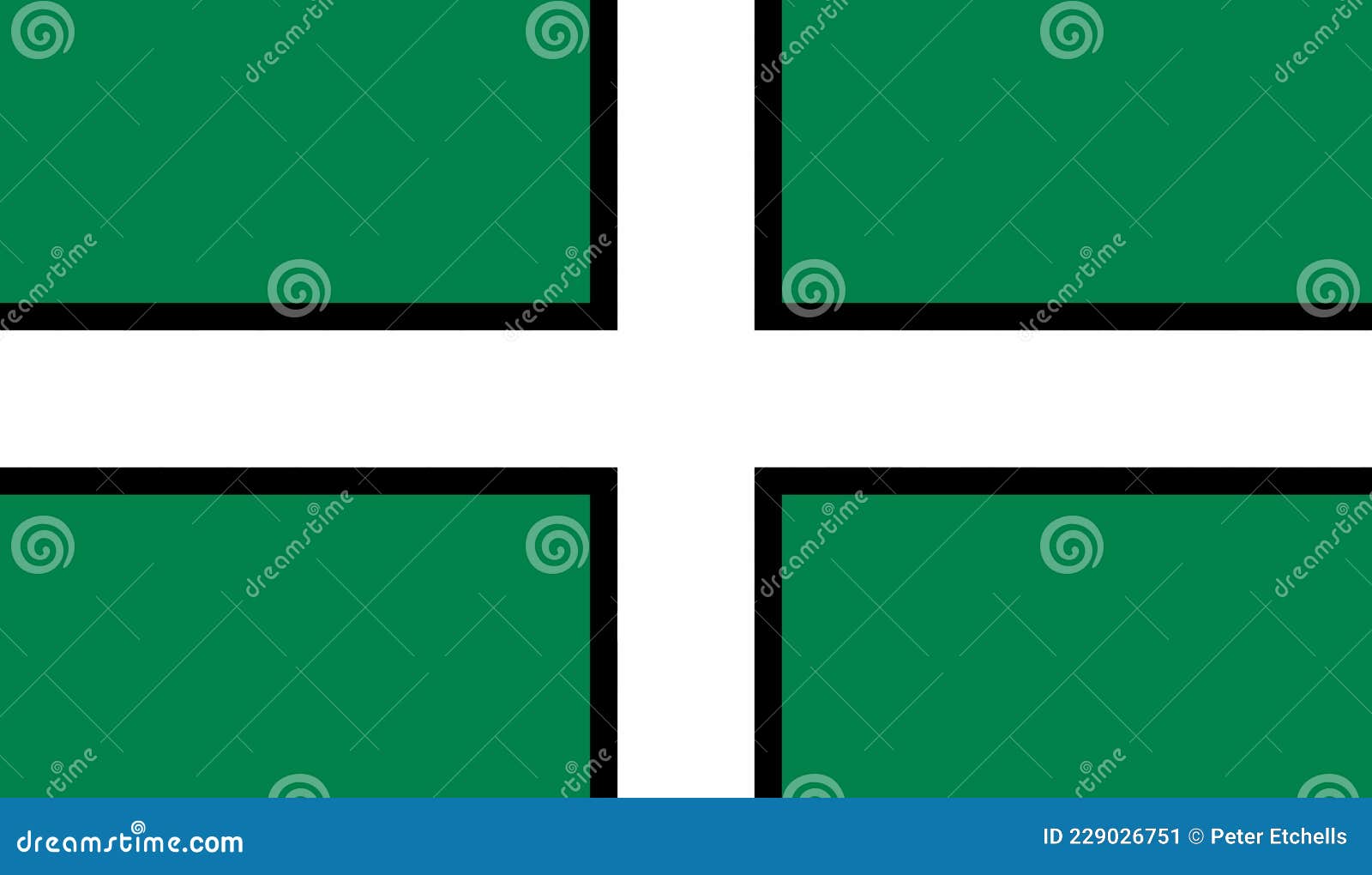 County Flag of Devon stock illustration. Illustration of banner - 229026751