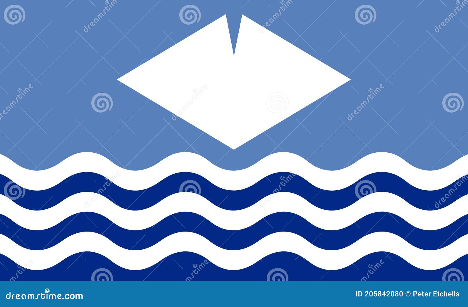County Flag of the Isle of Wight Stock Vector - Illustration of ensign ...