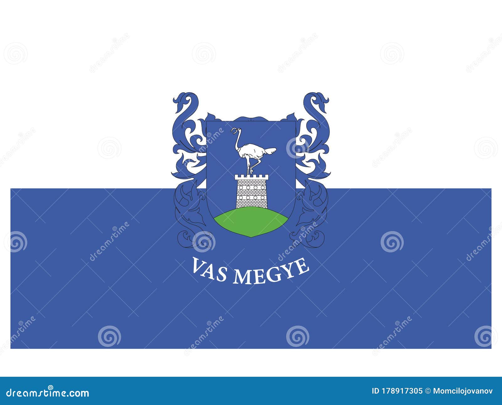 County Flag of Vas stock vector. Illustration of baranya - 178917305