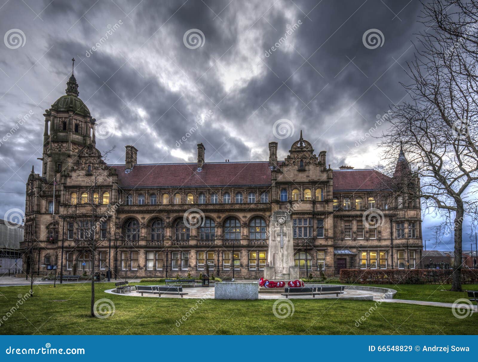 County Hall in Wakefield. stock image. Image of great - 66548829