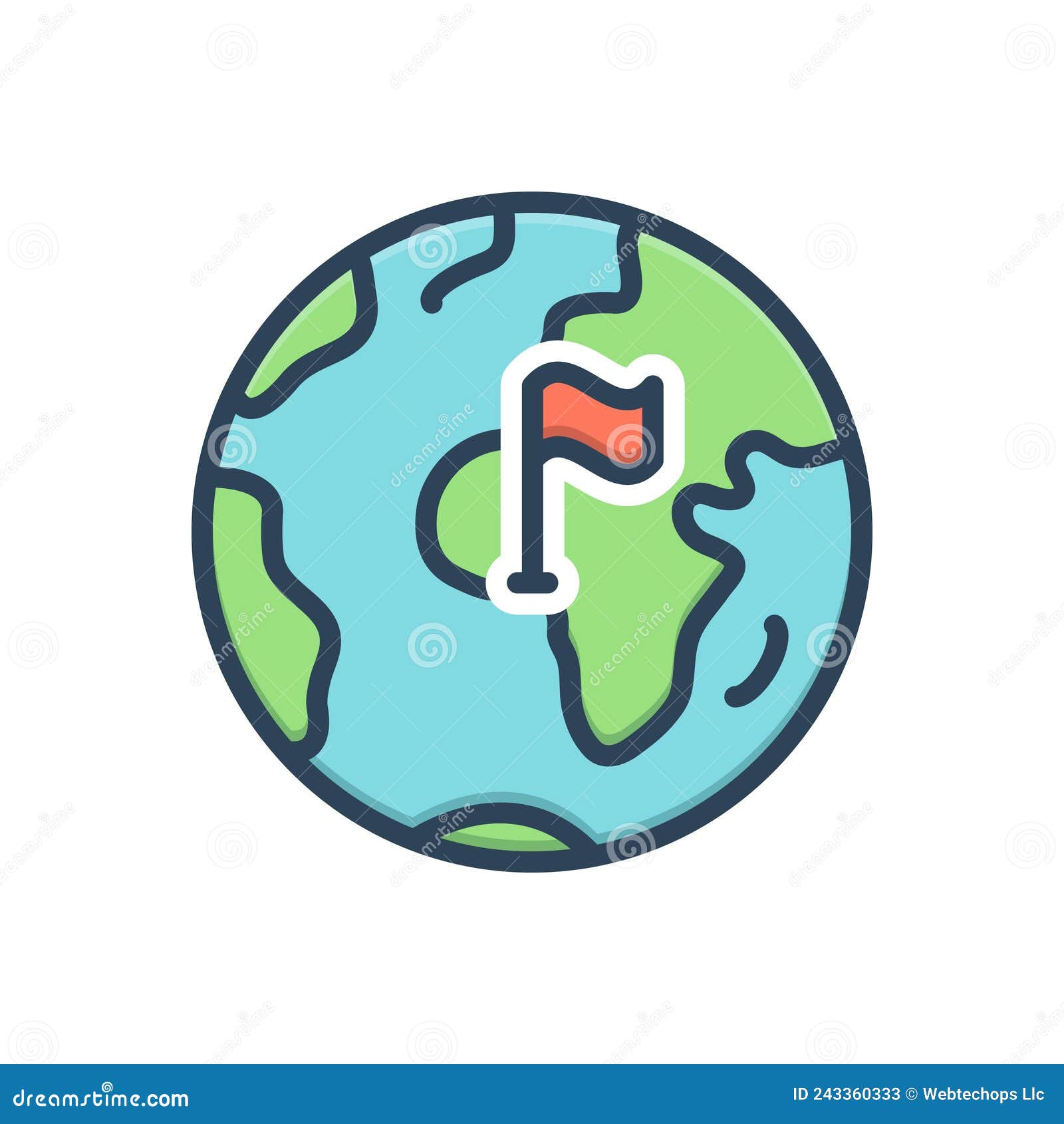 Color Illustration Icon for County, Territory and Region Stock Vector ...