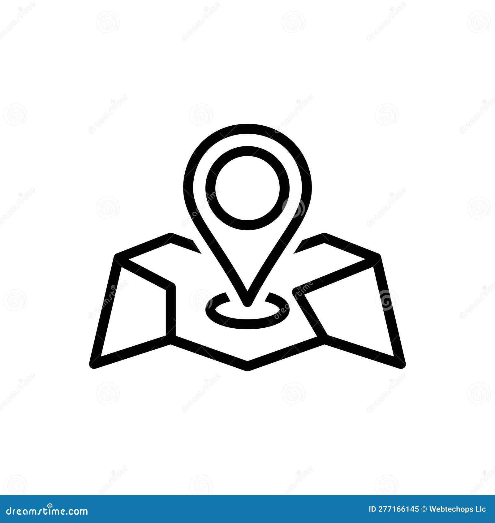 Black Line Icon for County, Territory and Location Stock Vector ...