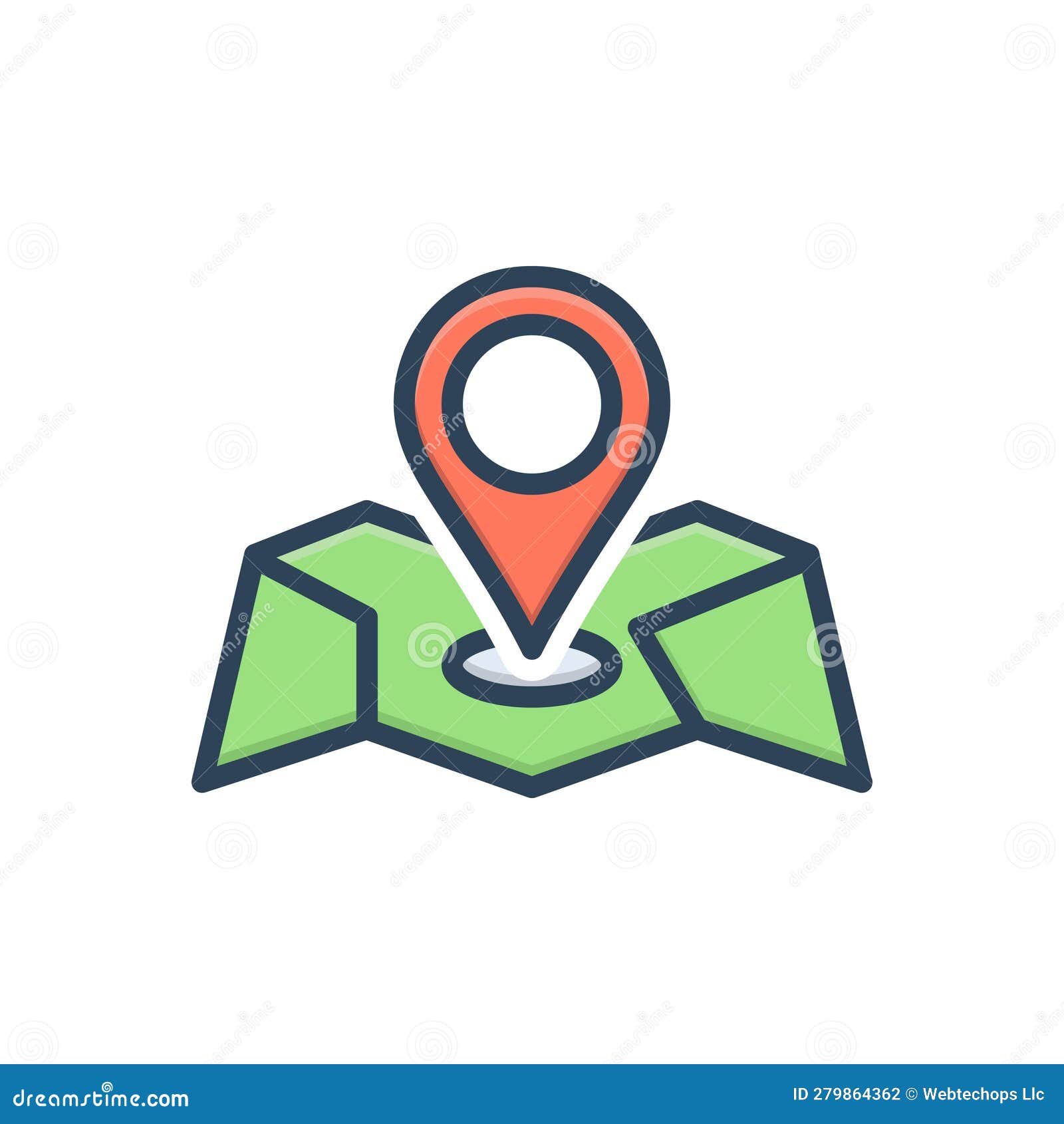 Color Illustration Icon for County, Territory and Region Stock ...