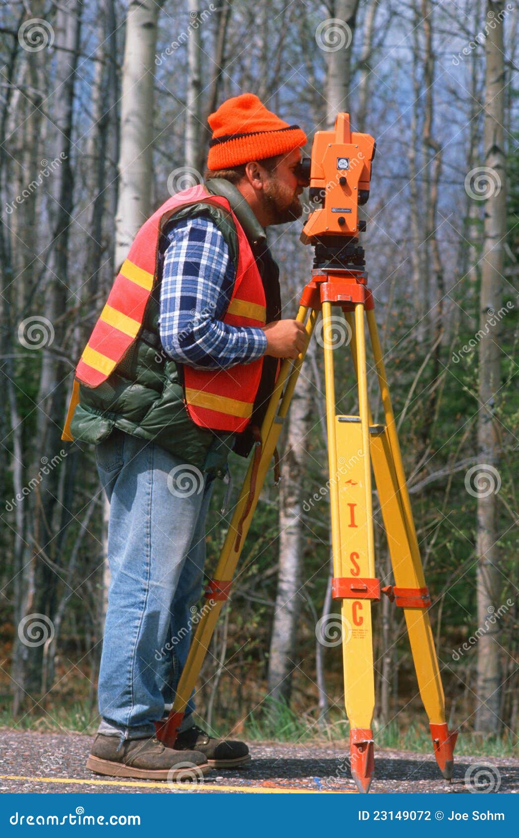 County Surveyor with Equipment Editorial Photography - Image of work ...