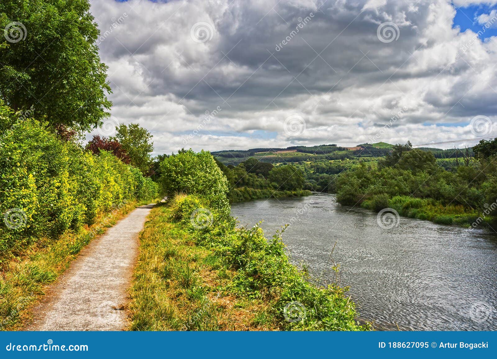 County Tipperary Landscape in Ireland Stock Image - Image of footway ...