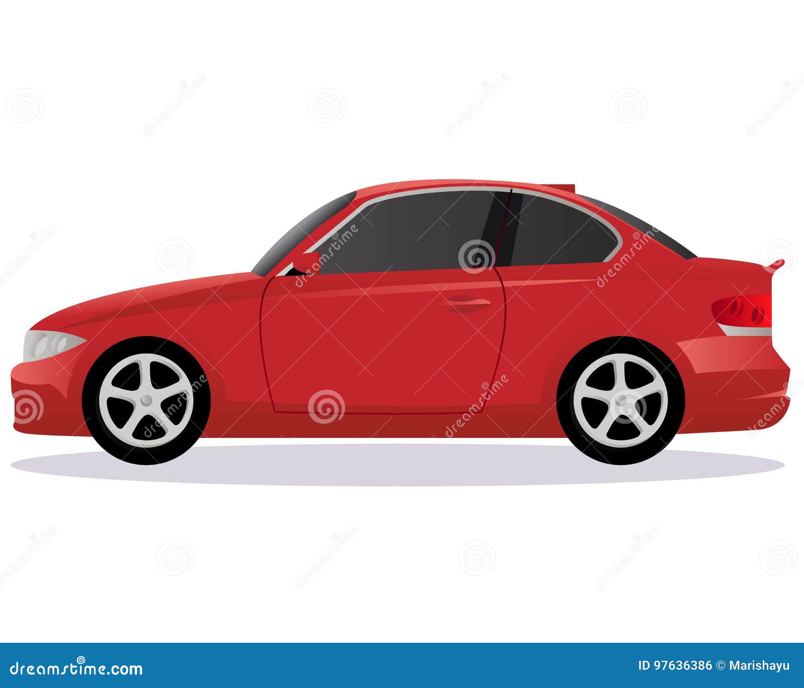 Coupe car body type stock vector. Illustration of vector - 97636386