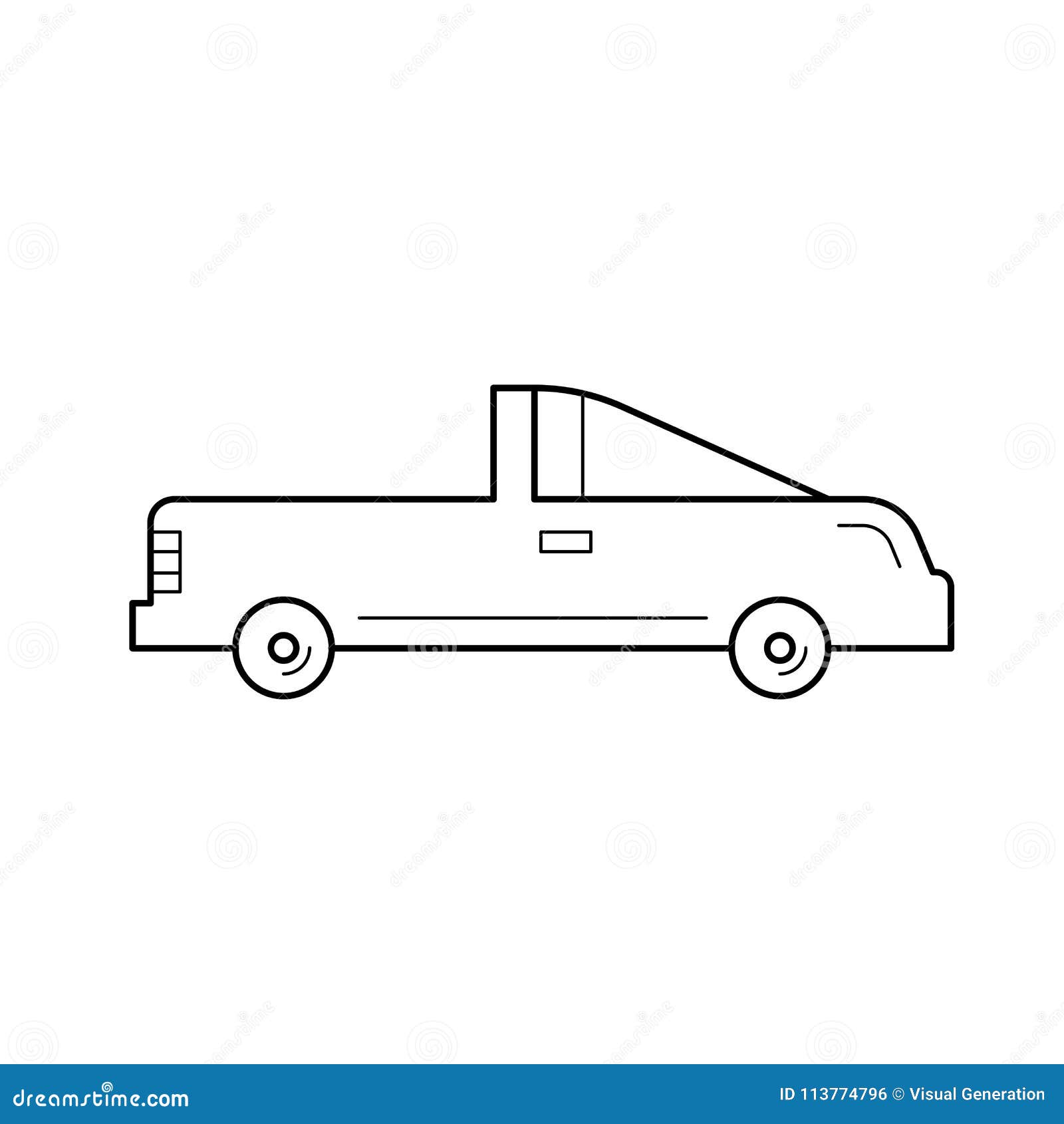 Line Drawing Pickup Truck Minimal Stock Illustrations – 6 Line Drawing ...