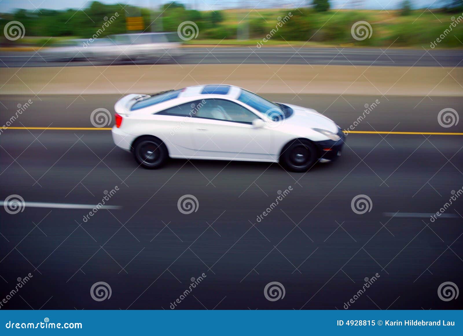 Coupe Sports Car on Freeway Stock Image - Image of sports, drives: 4928815