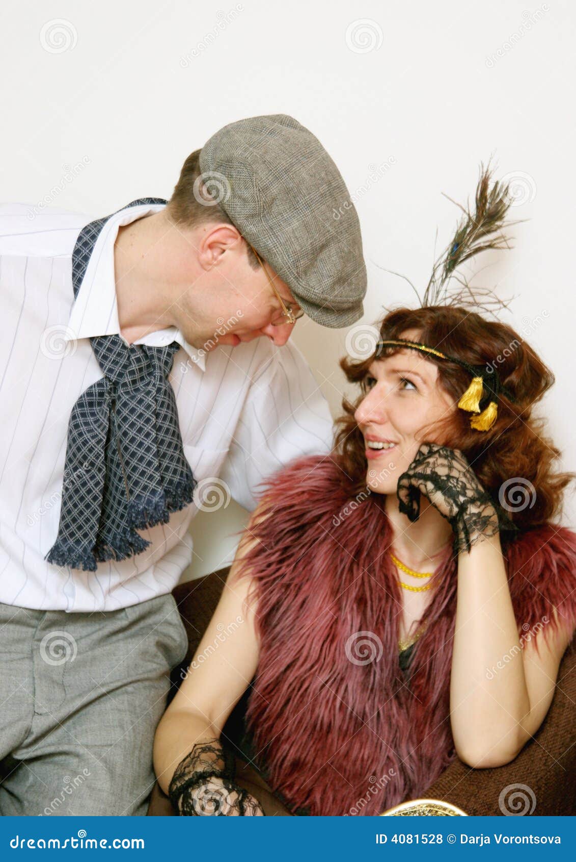 Couple in 1920s Style stock photo. Image of portrait, handsome - 4081528