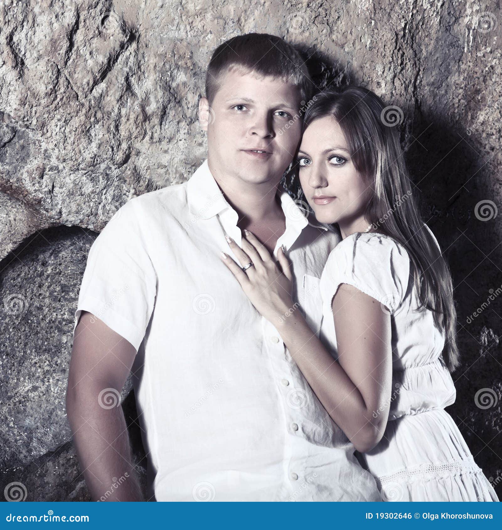 Couple stock photo. Image of casual, friends, wall, caucasian - 19302646