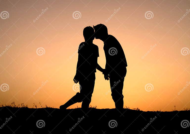 Couple stock photo. Image of couple, colorful, sunrise - 718082